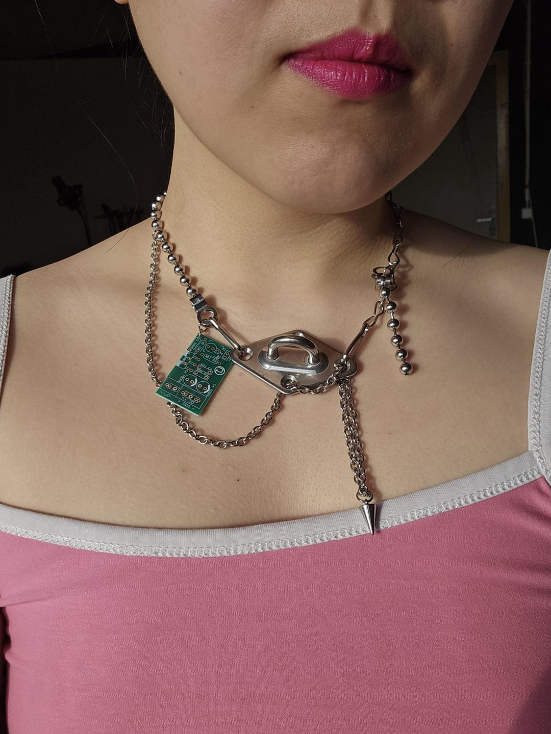 Stainless Self Sampled Cyberpunk Chain Necklace - Etsy