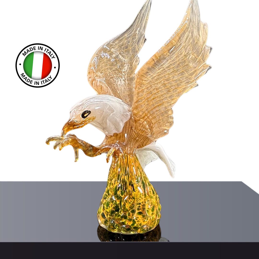 Murano Glass Eagle "imperium" Handmade in Venice – Patriotic Gift ...