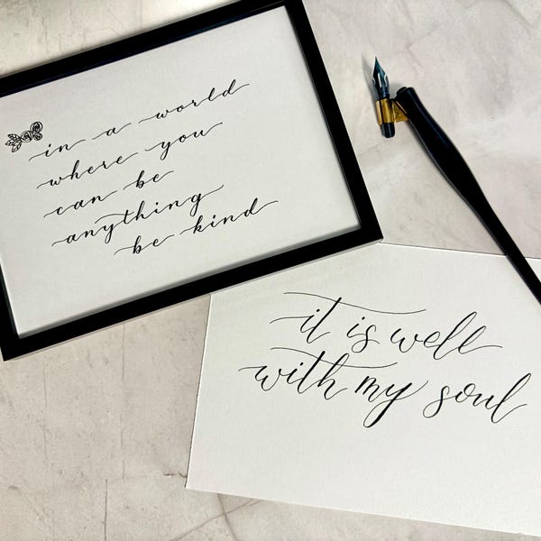 Calligraphy Lyrics - Etsy