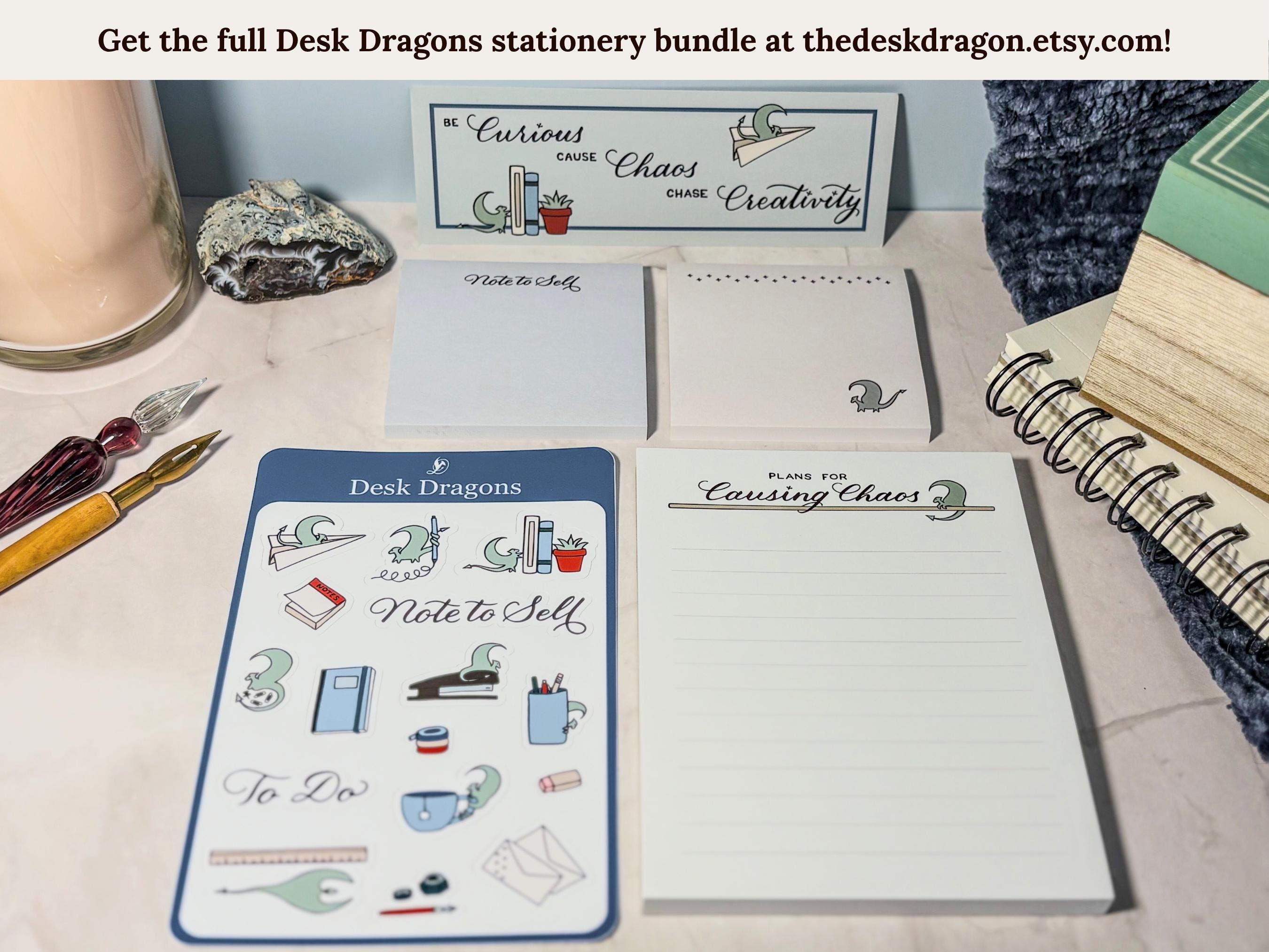Dragon Sticky Notes With Footprints - Desk Dragons: Cute Fantasy ...