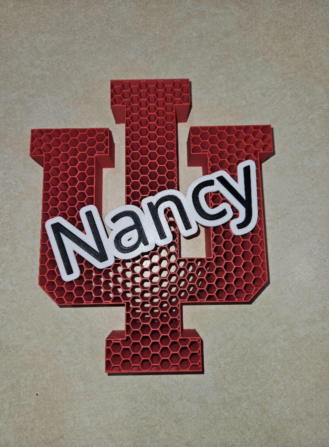 Custom Indiana University IU Hoosiers Decoration, Desk Accessory - Etsy