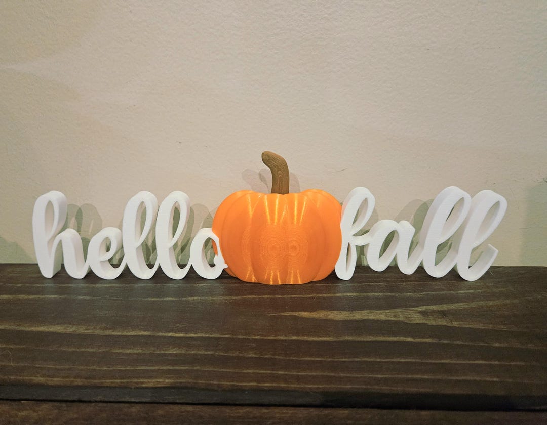 Hello Fall Pumpkin Sign Decor - Etsy