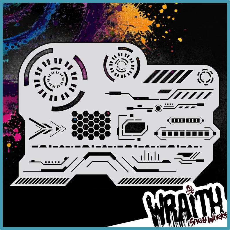Tech Maker #1 - Reusable Airbrush Stencil Template - Etsy