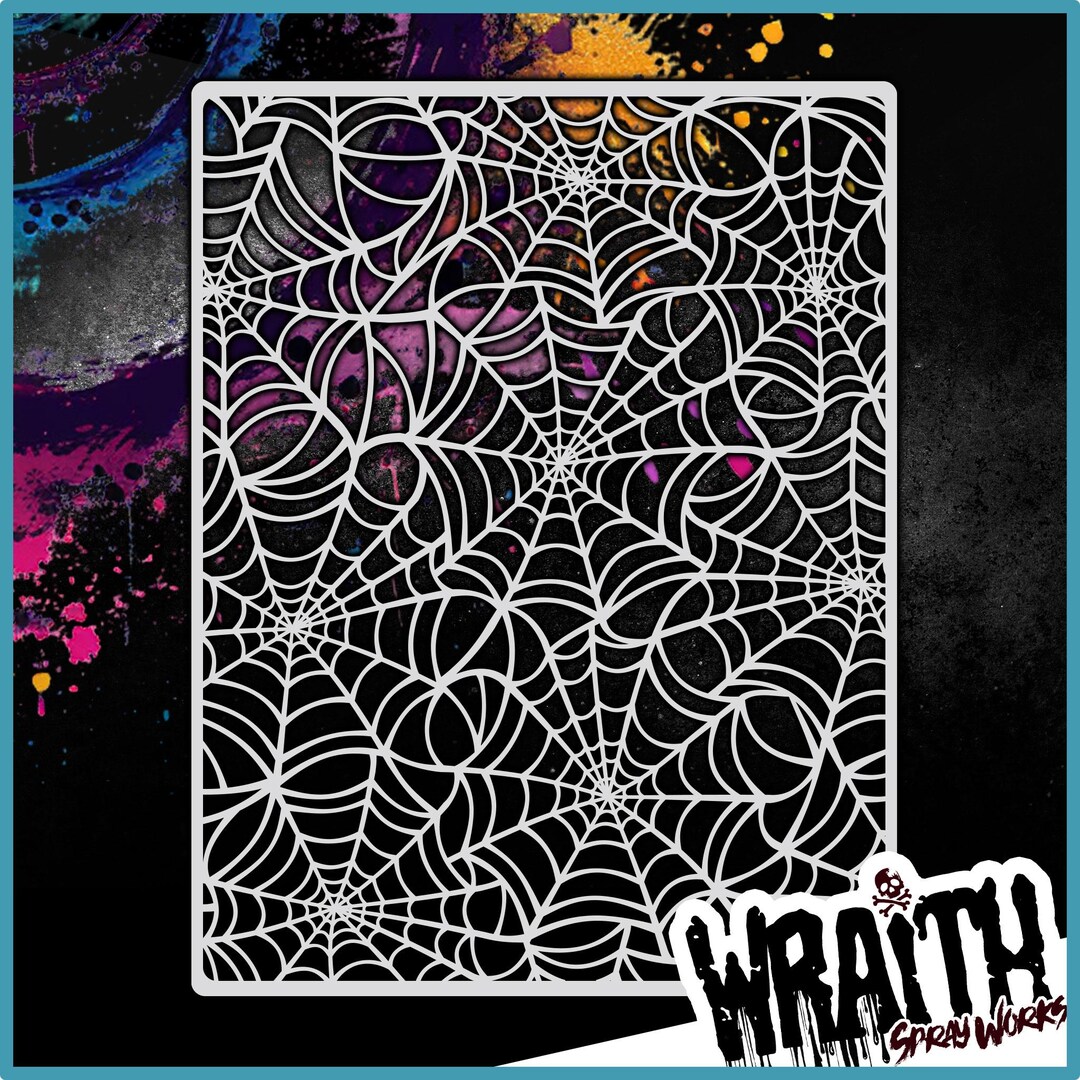 Spiderweb Background #1 - Reusable Airbrush Stencil Template - Etsy