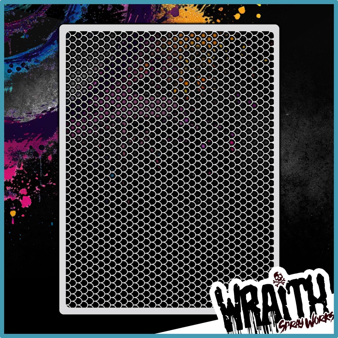 Fish Scales #3 - Reusable Airbrush Stencil Template - Etsy