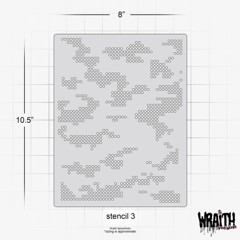 Dot Camo Set #1 - Reusable Airbrush Stencil Template - Etsy
