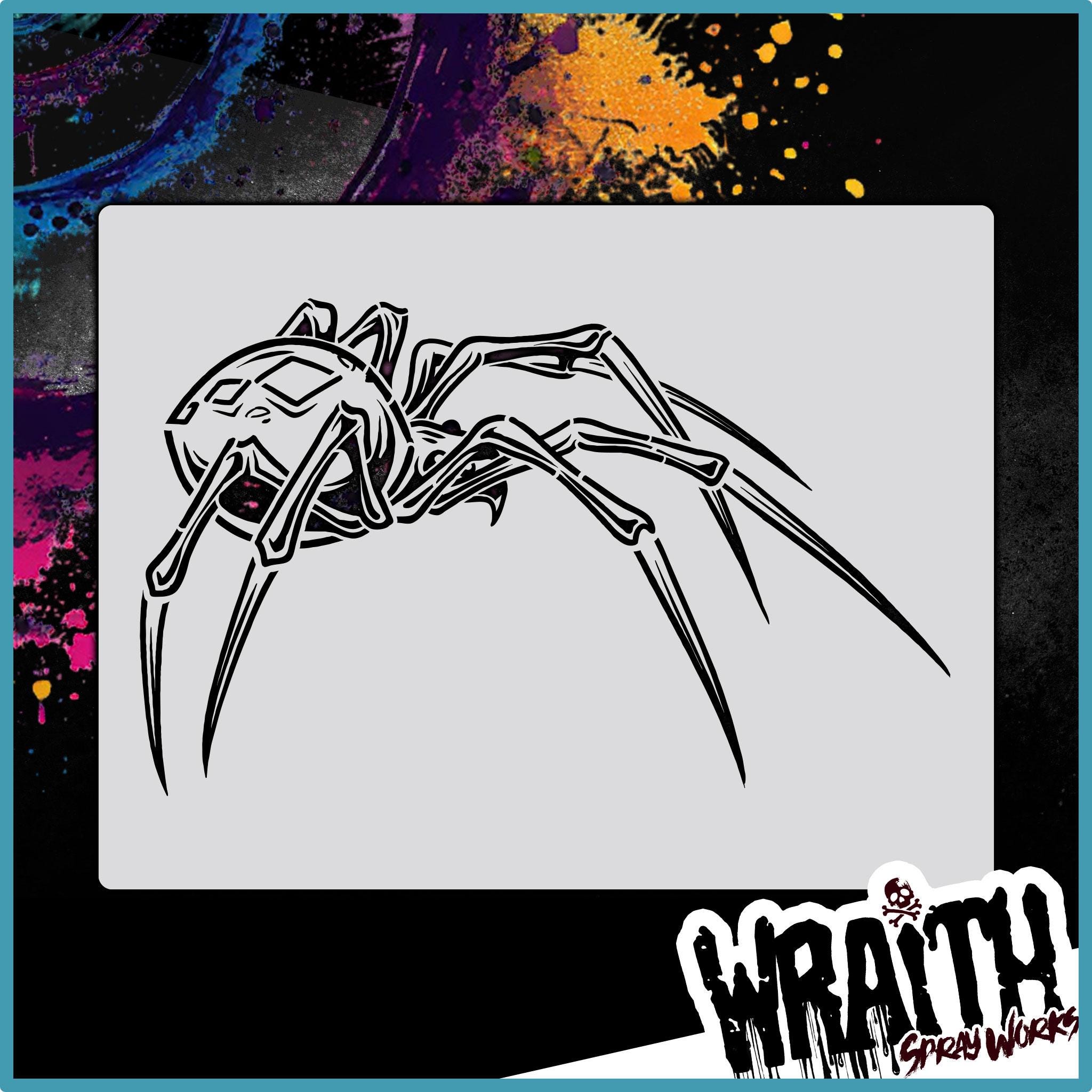 Spider #4 - Reusable Airbrush Stencil Template - Etsy