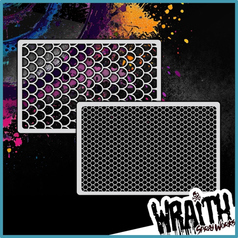Fish Scales #4 - Reusable Airbrush Stencil Template - Etsy Australia