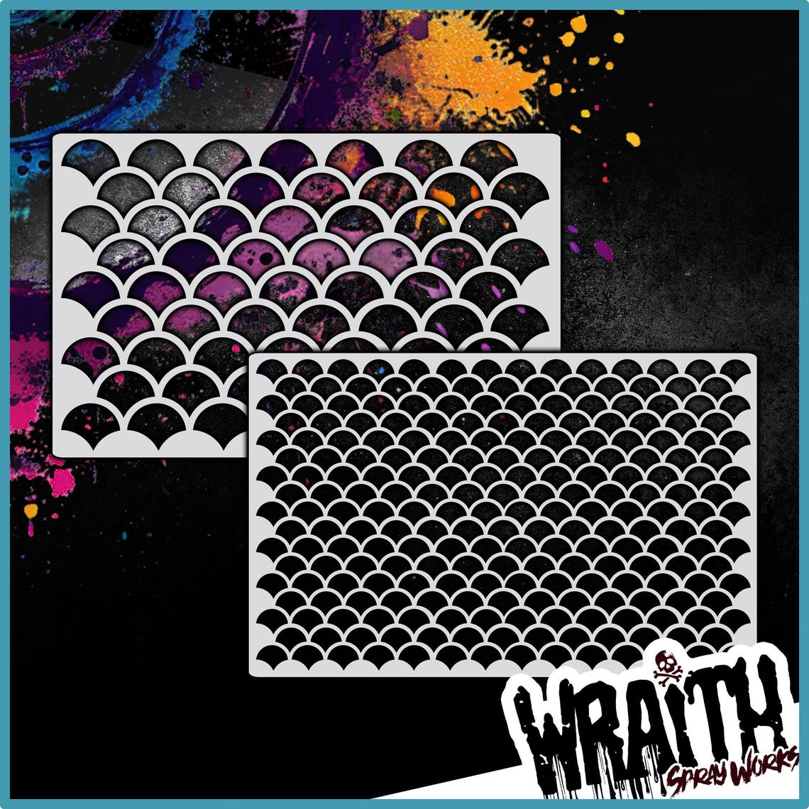 Fish Scales #1 - Reusable Airbrush Stencil Template - Etsy