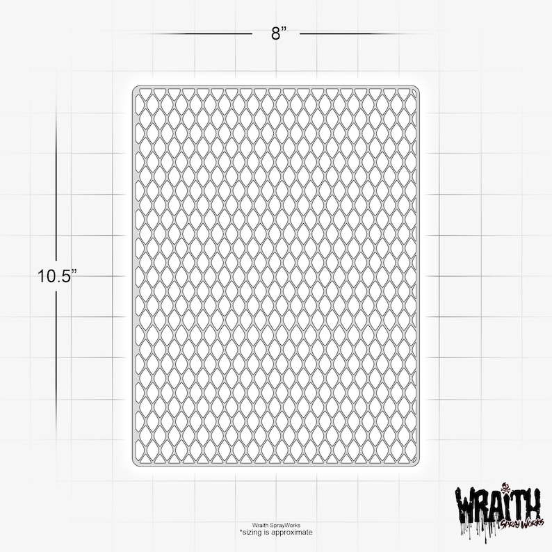 Fish Scales #2 - Reusable Airbrush Stencil Template - Etsy