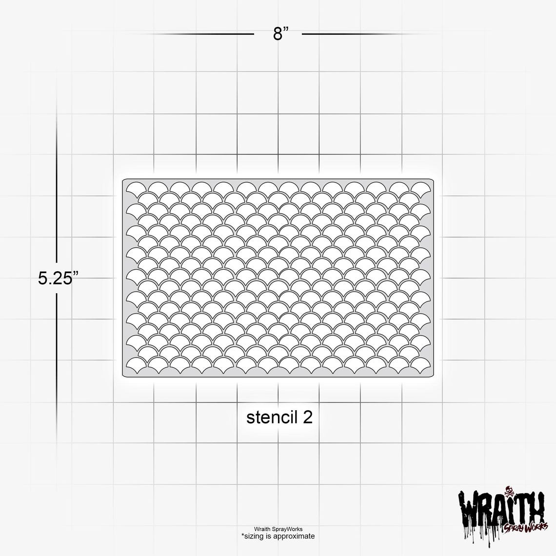 Fish Scales #1 - Reusable Airbrush Stencil Template - Etsy