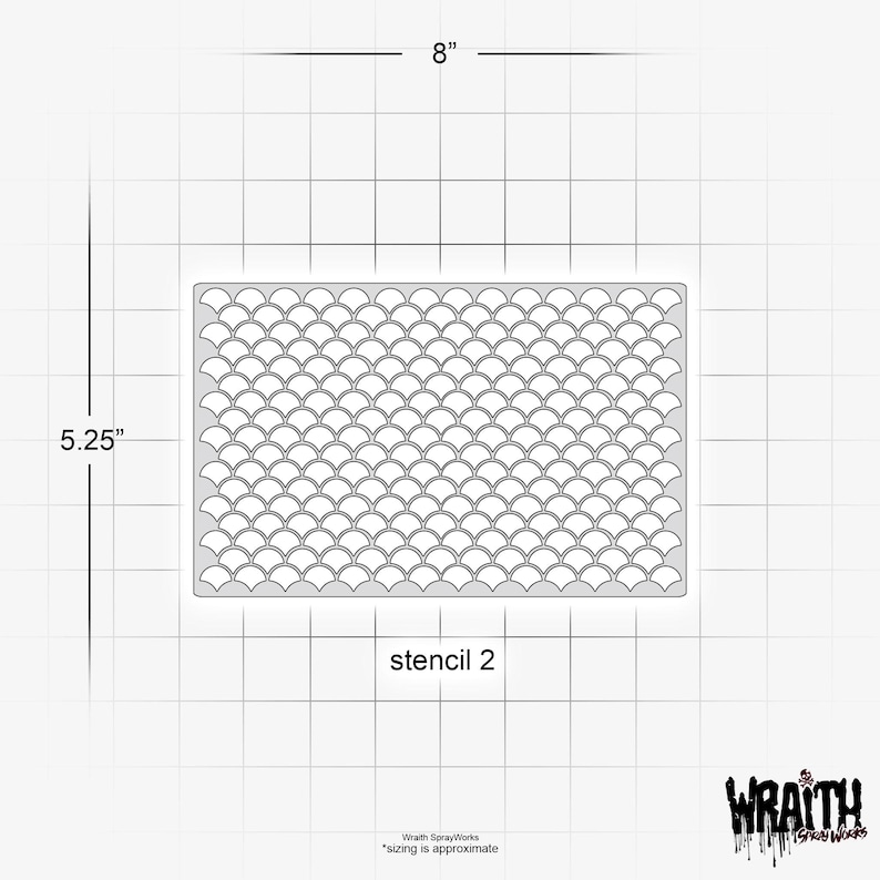Fish Scales #1 - Reusable Airbrush Stencil Template - Etsy