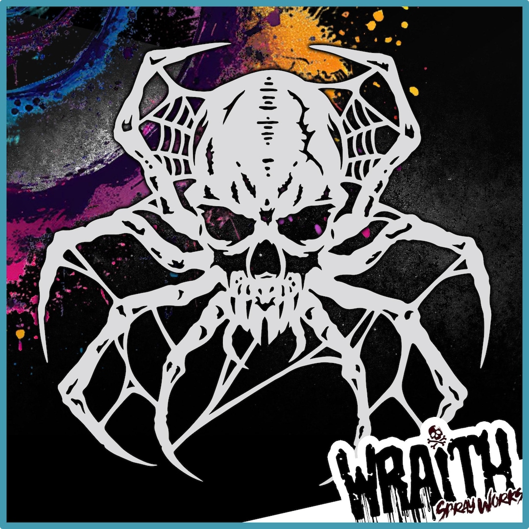 Spider #1 - Reusable Airbrush Stencil Template - Etsy