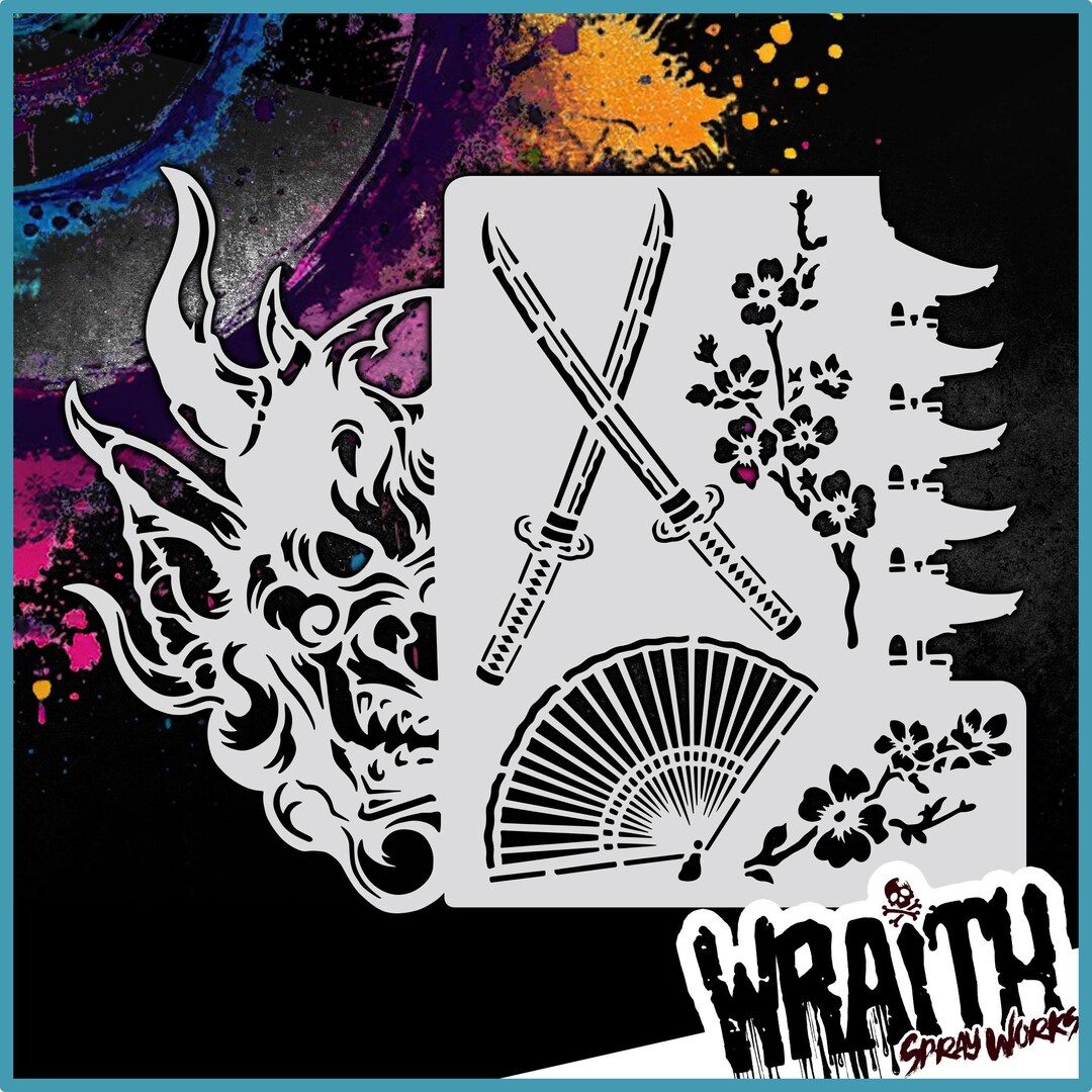 Hanya Marks - Reusable Airbrush Stencil Template - Etsy