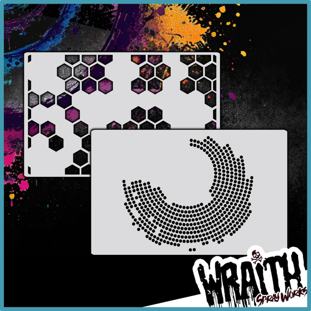 Bee Circle Set - Reusable Airbrush Stencil Template - Etsy
