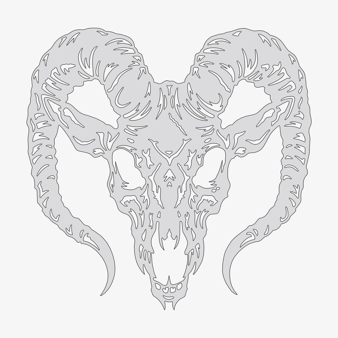 Rotting Goat #1 - Reusable Airbrush Stencil Template - Etsy