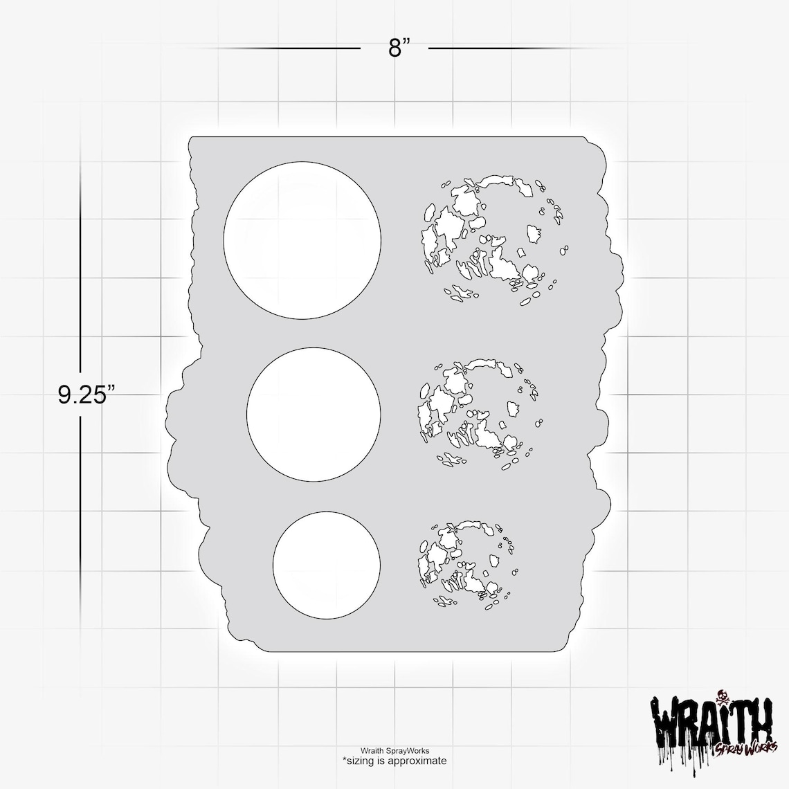 Moon Clouds - Reusable Airbrush Stencil Template - Etsy