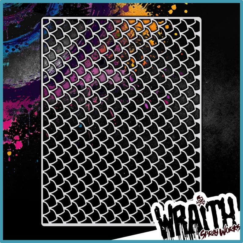 Fish Scales #5 - Reusable Airbrush Stencil Template - Etsy
