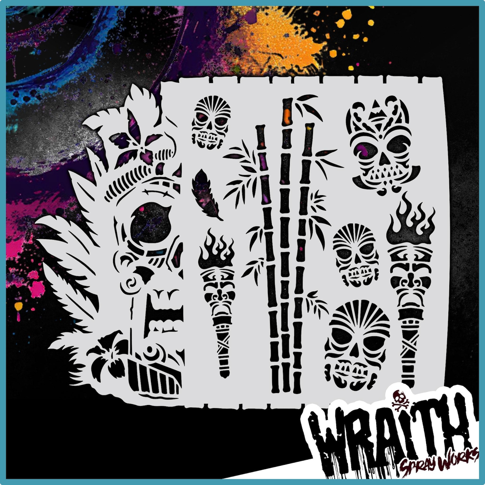Tiki Maker #1 - Reusable Airbrush Stencil Template - Etsy