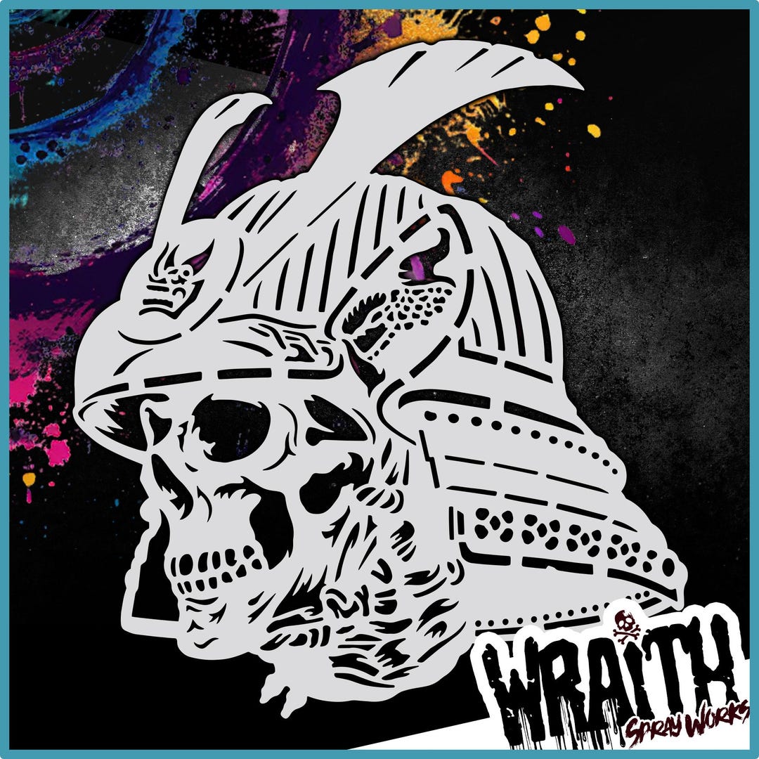 Samurai #2 - Reusable Airbrush Stencil Template - Etsy