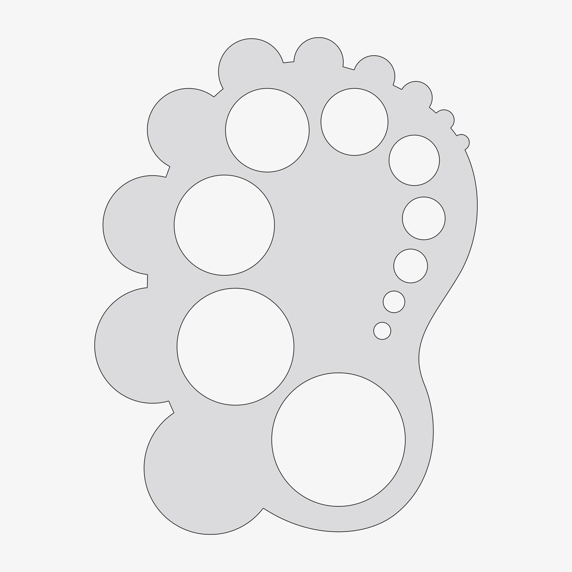 Circle Freehand Shield - Reusable Airbrush Stencil Template - Etsy