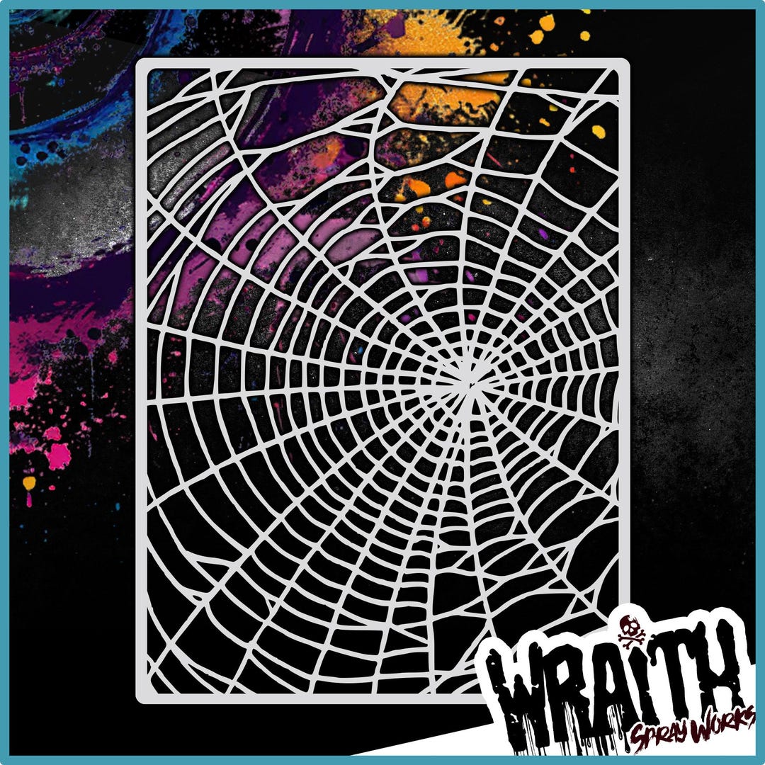 Spiderweb #1 - Reusable Airbrush Stencil Template - Etsy