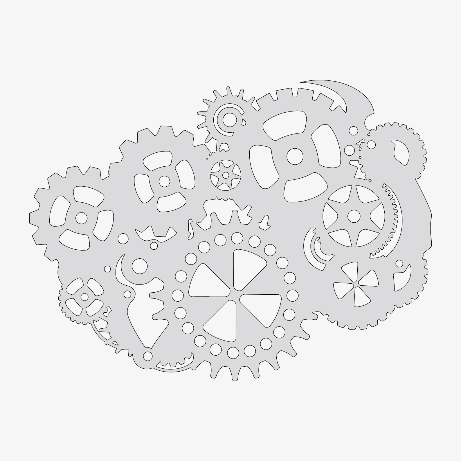 Gear Builder #1 - Reusable Airbrush Stencil Template - Etsy
