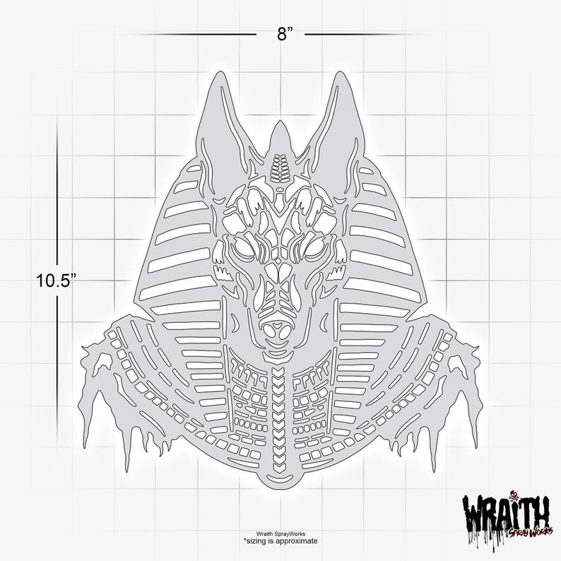 Anubis Reusable Airbrush Stencil Template - Etsy