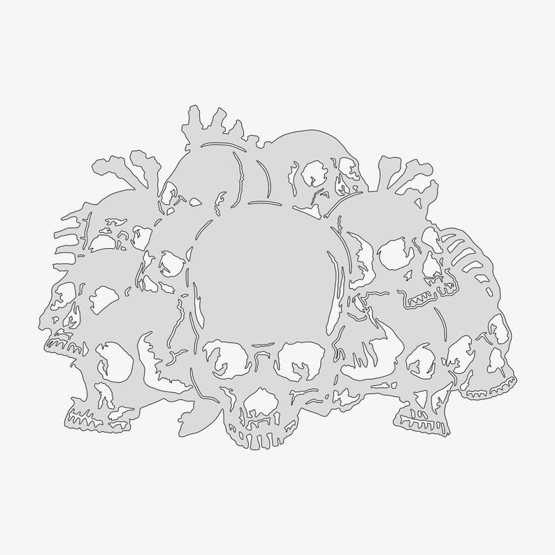 Skull Stack #8 - Reusable Airbrush Stencil Template - Etsy