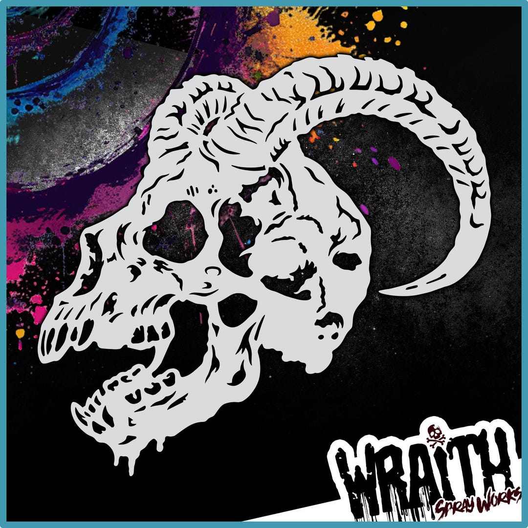 Rotting Goat #2 - Reusable Airbrush Stencil Template - Etsy