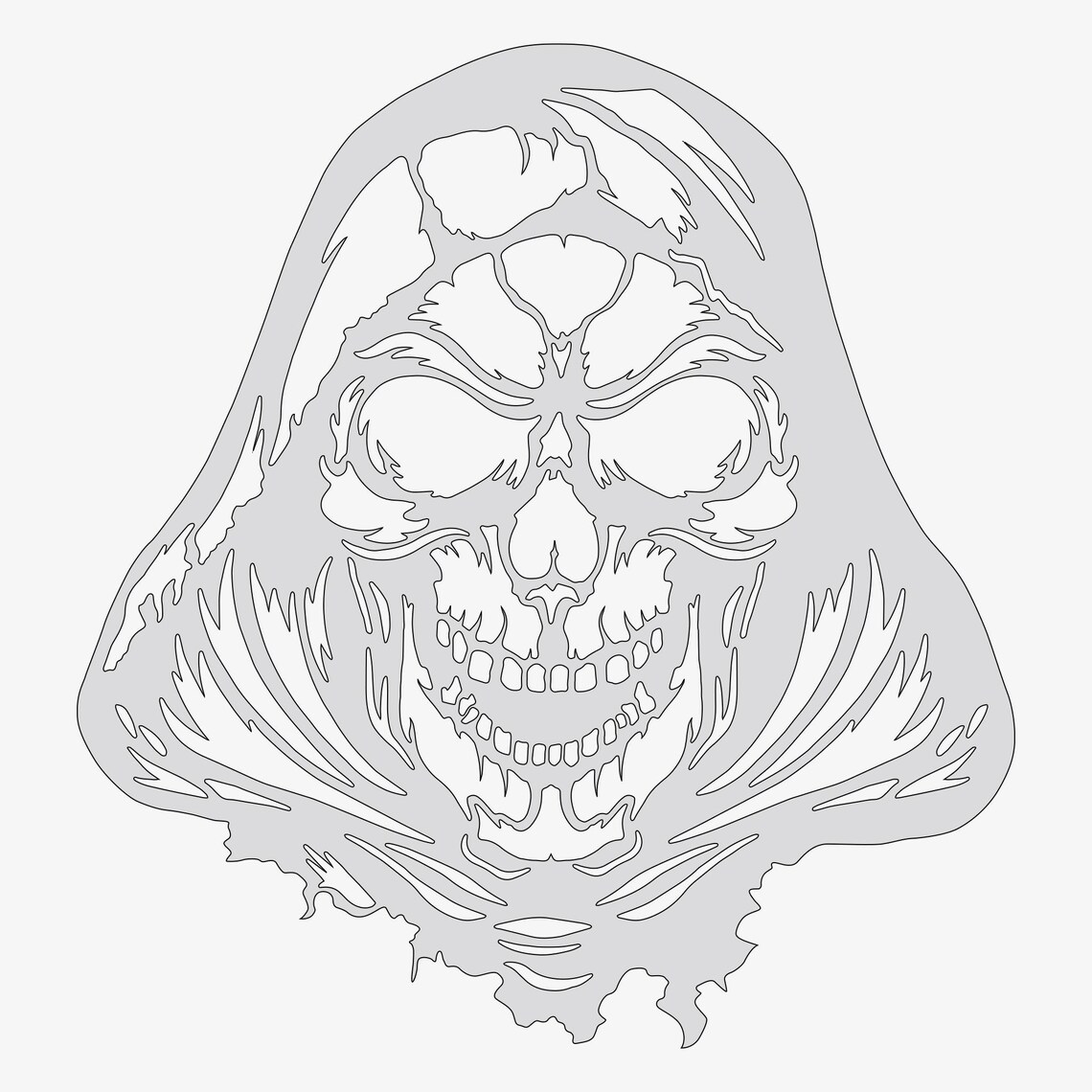 Reaper Skull #1 - Reusable Airbrush Stencil Template - Etsy
