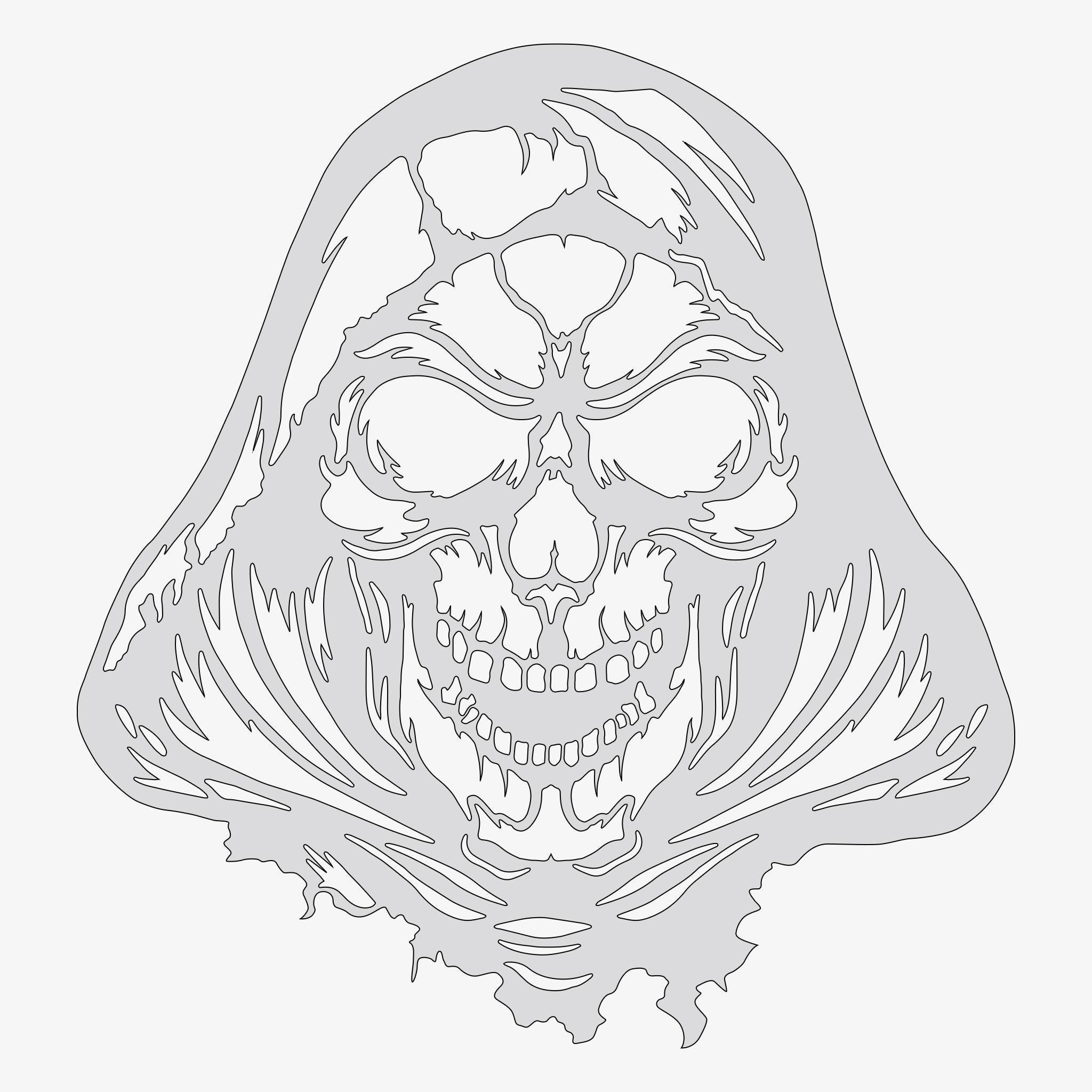 Reaper Skull #1 - Reusable Airbrush Stencil Template - Etsy