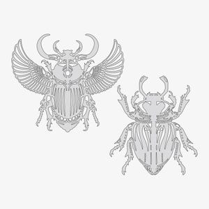 Scarab Beetles - Reusable Airbrush Stencil Template - Etsy