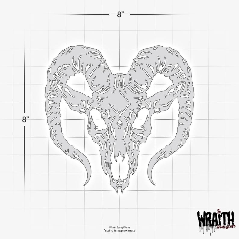 Rotting Goat #1 - Reusable Airbrush Stencil Template - Etsy