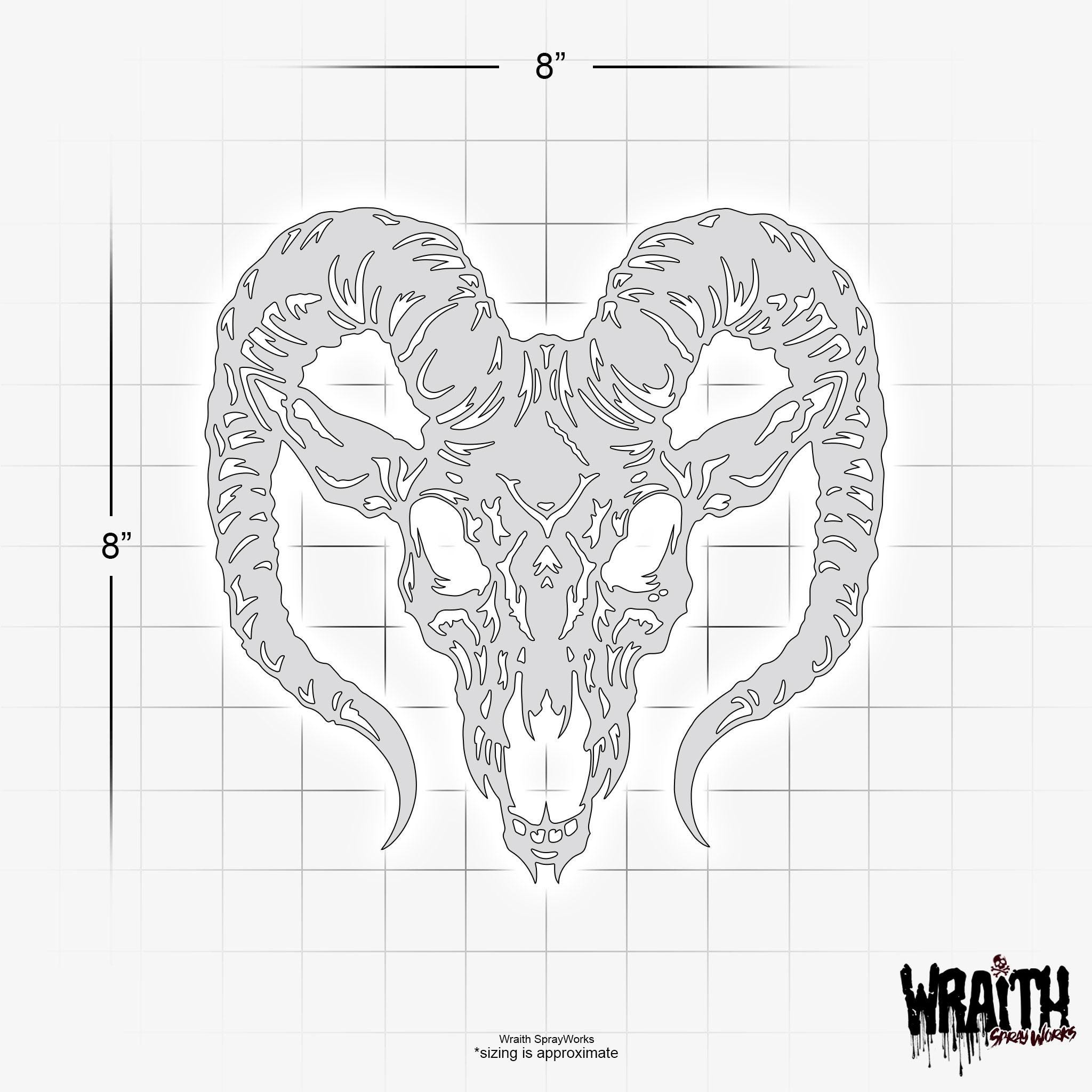 Rotting Goat #1 - Reusable Airbrush Stencil Template - Etsy