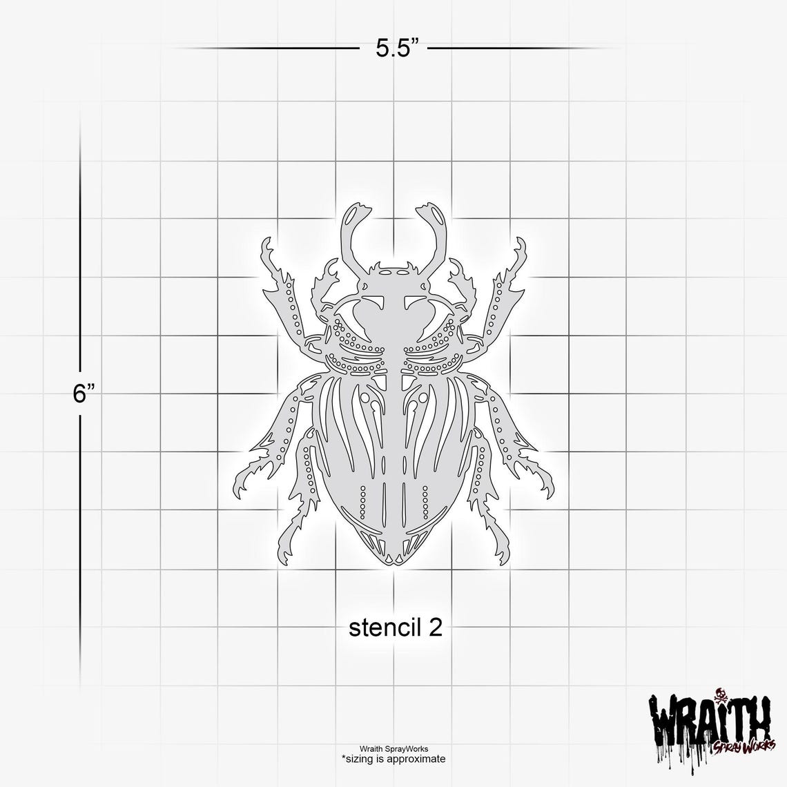 Scarab Beetles Reusable Airbrush Stencil Template - Etsy