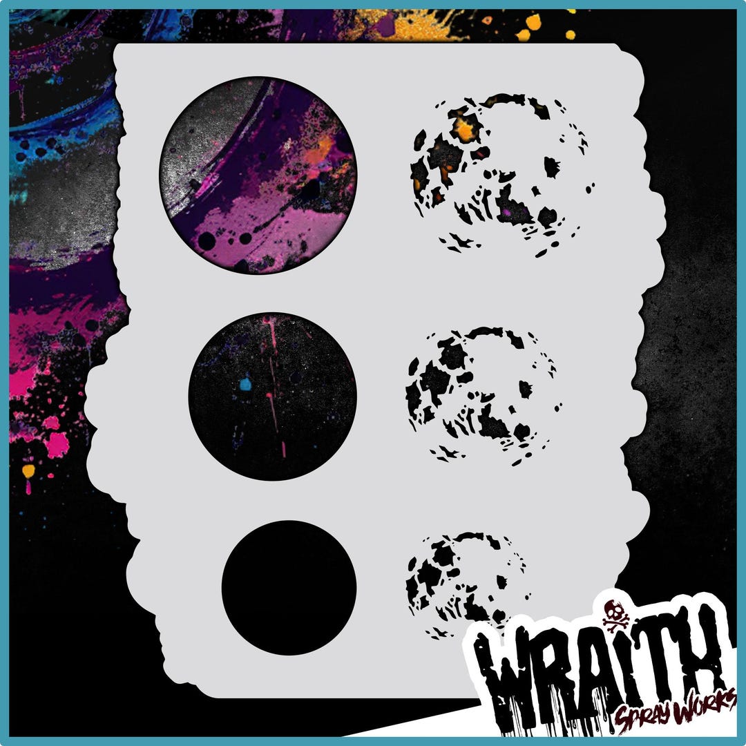 Moon Clouds - Reusable Airbrush Stencil Template - Etsy