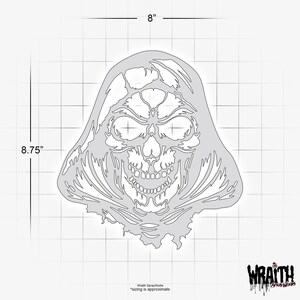 Reaper Skull #1 - Reusable Airbrush Stencil Template - Etsy