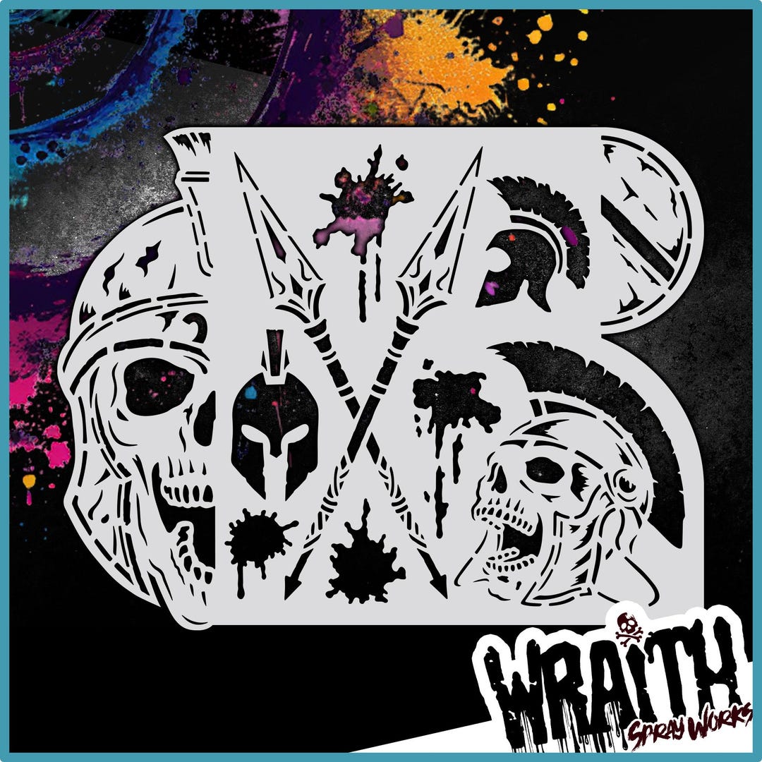 Spartan Rage - Reusable Airbrush Stencil Template - Etsy
