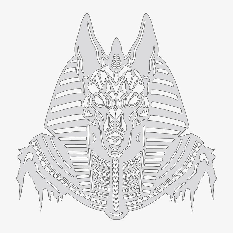 Anubis - Reusable Airbrush Stencil Template - Etsy
