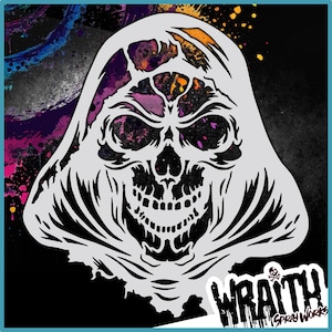 Reaper Skull #1 - Reusable Airbrush Stencil Template - Etsy