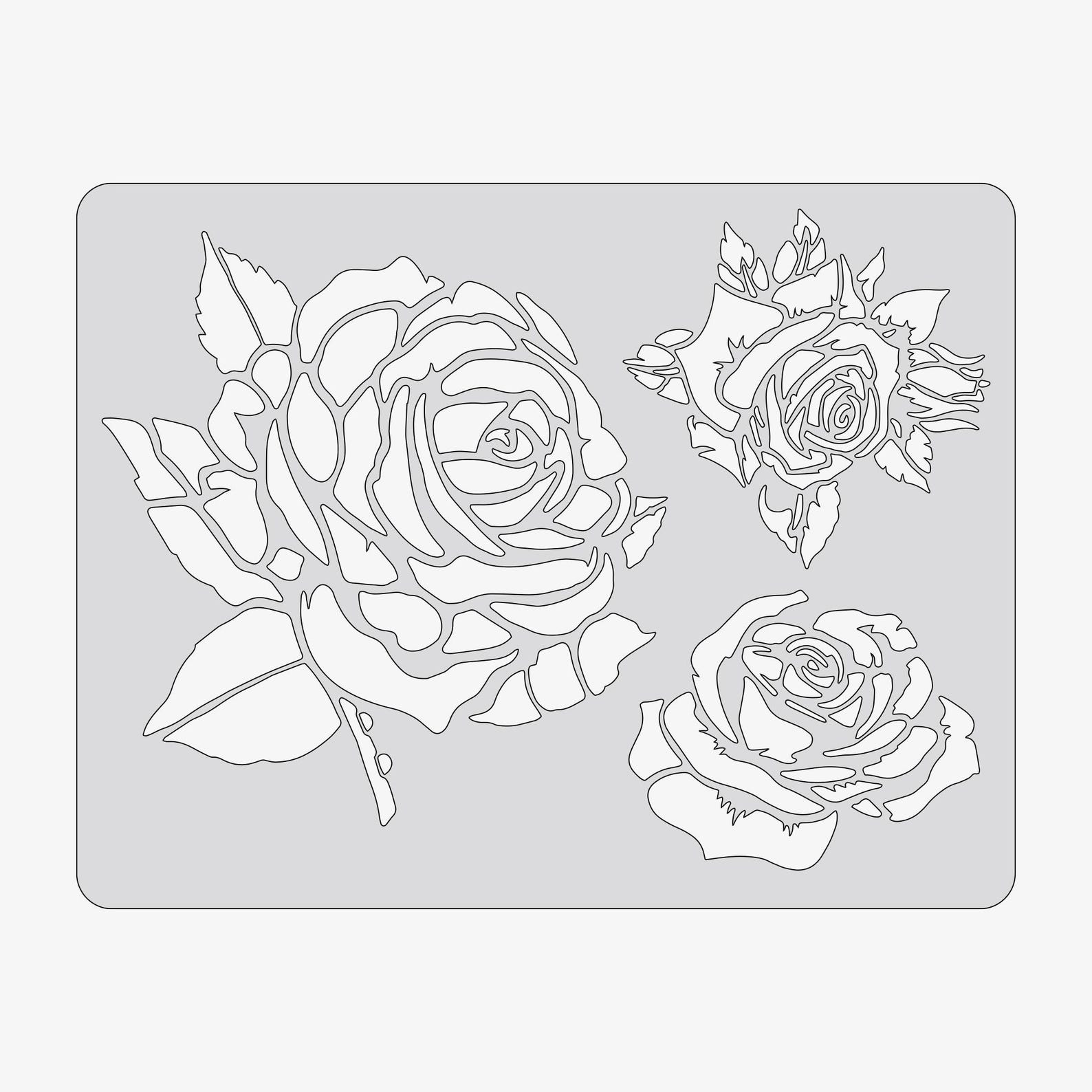 Roses #1 - Reusable Airbrush Stencil Template - Etsy