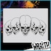 The Five Skulls - Reusable Airbrush Stencil Template - Etsy