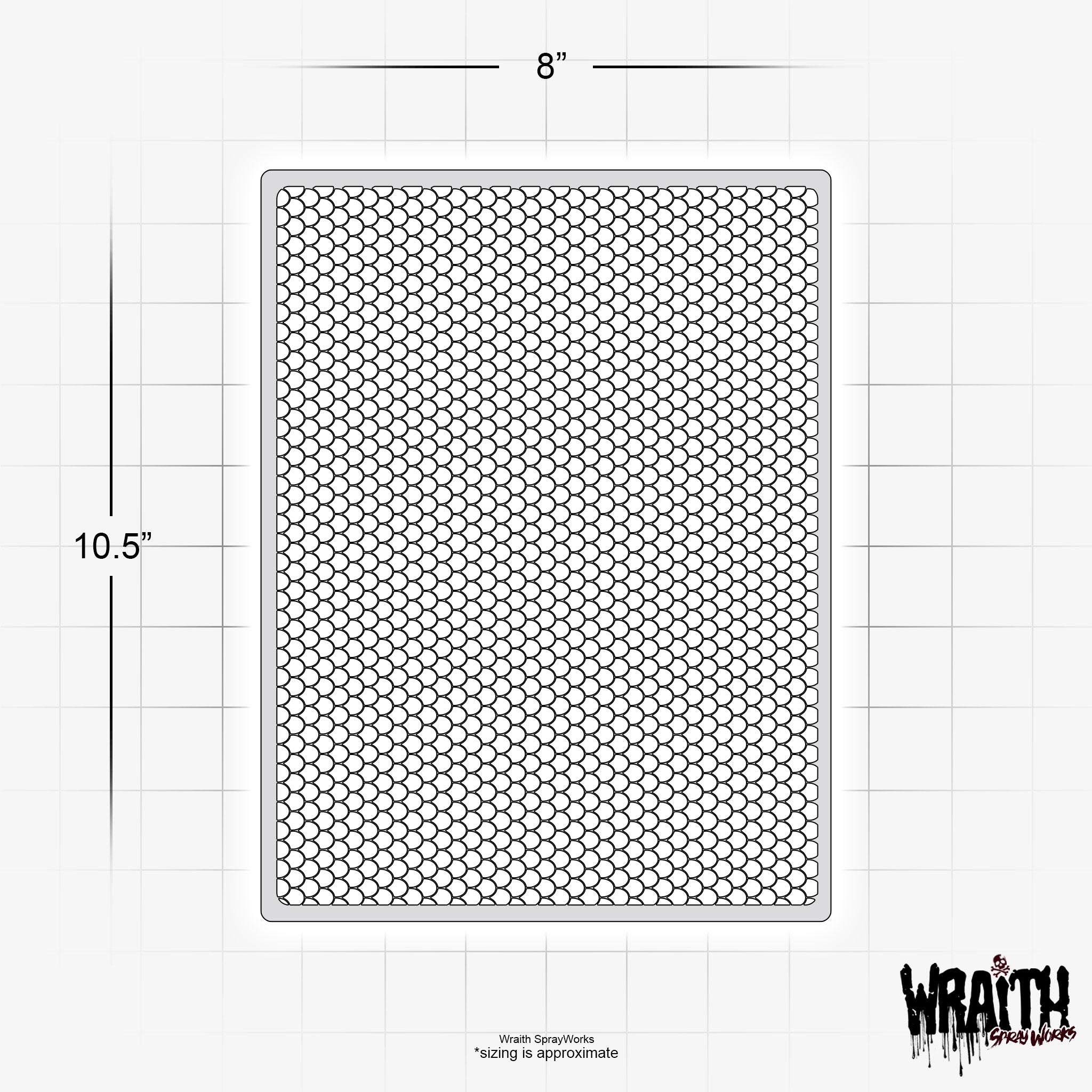 Fish Scales #3 - Reusable Airbrush Stencil Template - Etsy