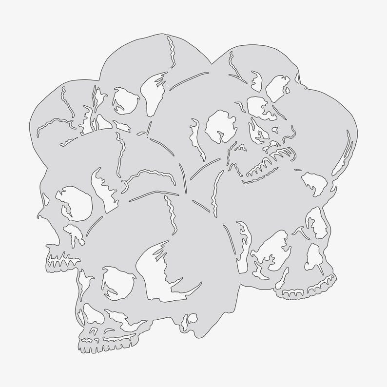 Skull Stack #1 - Reusable Airbrush Stencil Template - Etsy