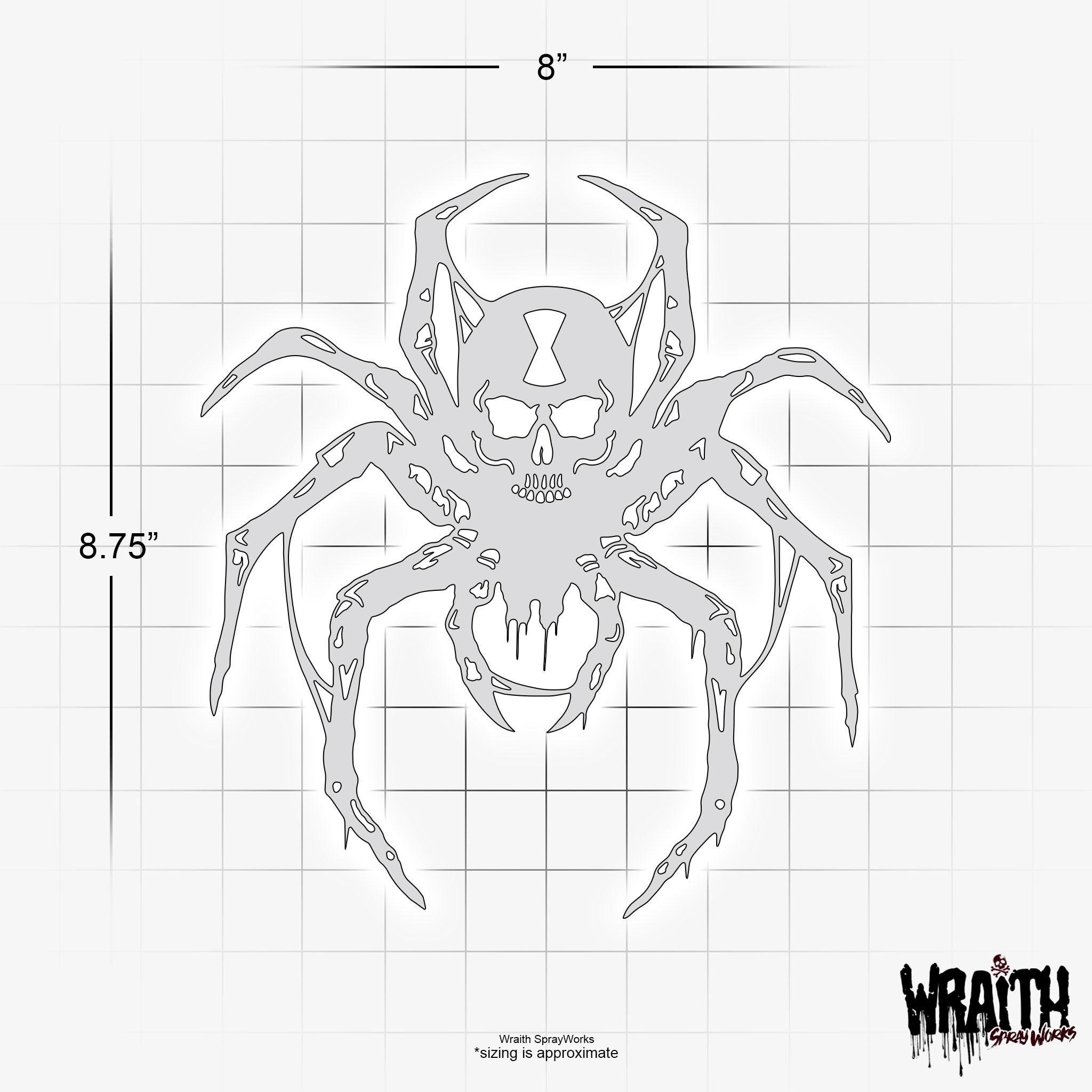Spider #2 - Reusable Airbrush Stencil Template - Etsy