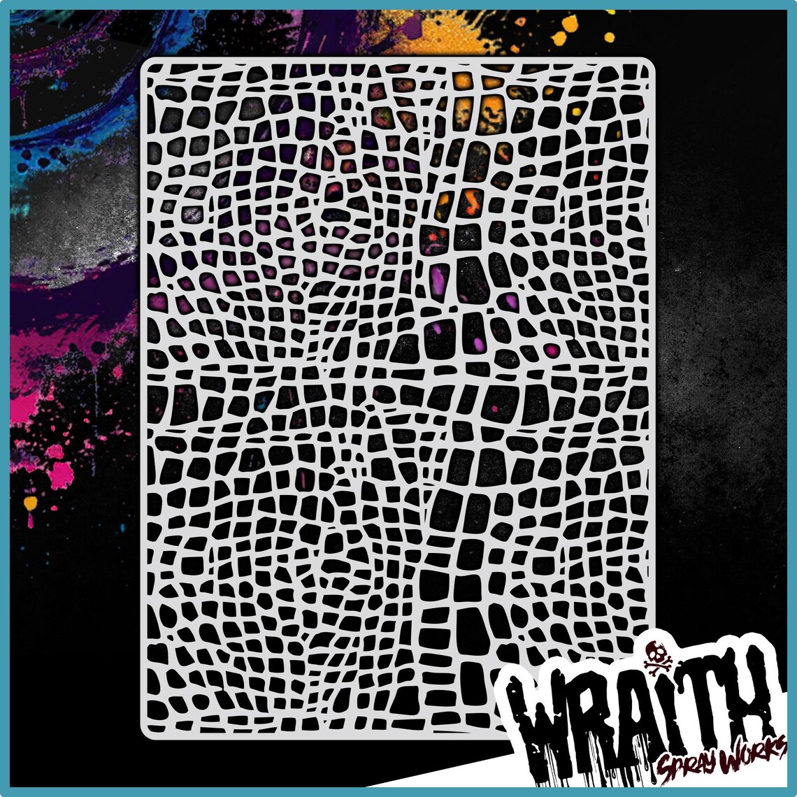 Snake Skin #2 - Reusable Airbrush Stencil Template - Etsy