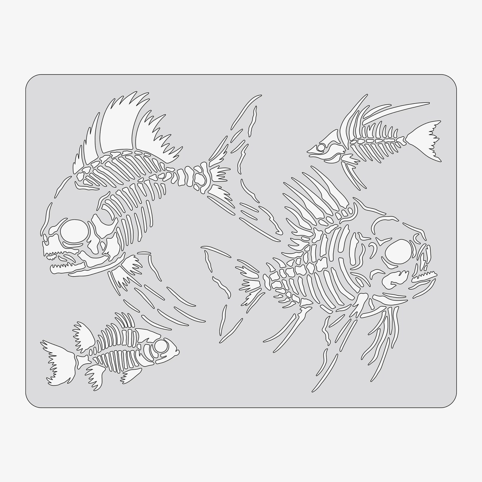 Bone Fish #1 - Reusable Airbrush Stencil Template - Etsy