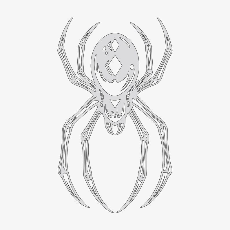 Spider #3 - Reusable Airbrush Stencil Template - Etsy Australia