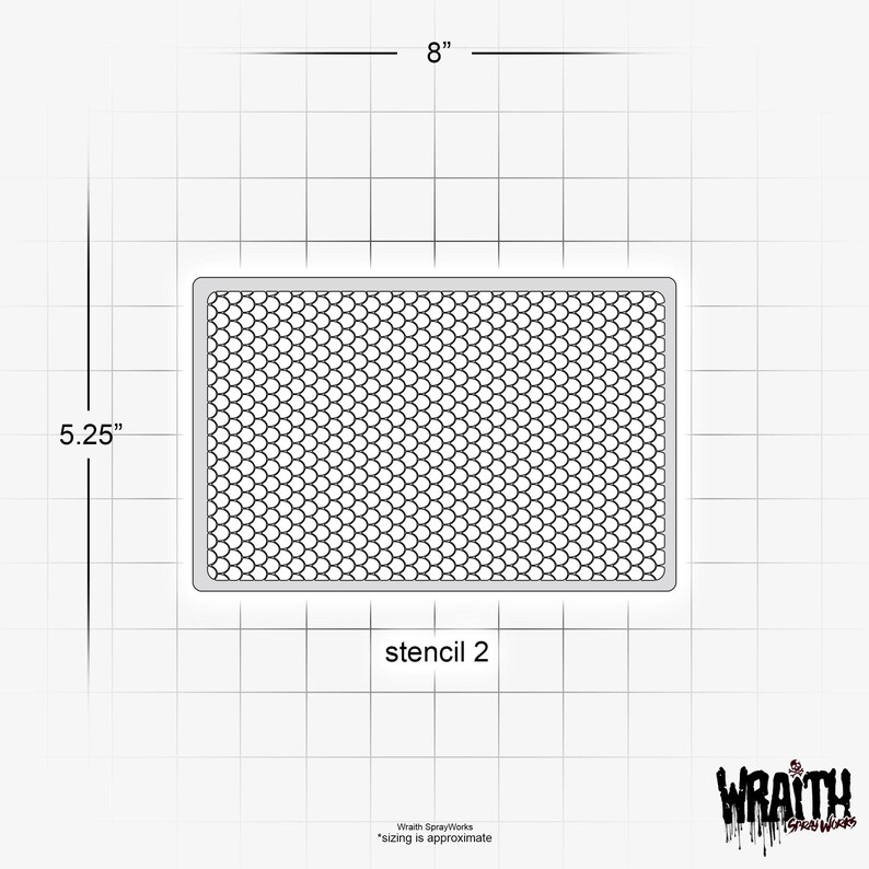 Fish Scales #4 - Reusable Airbrush Stencil Template - Etsy
